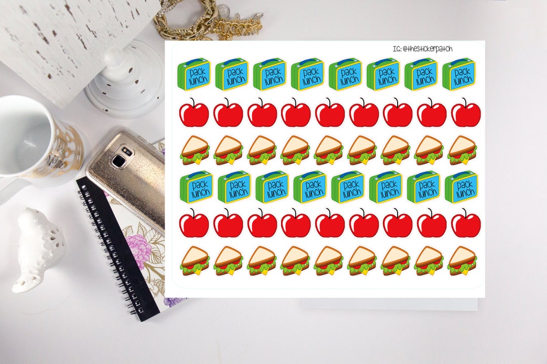 Pack Lunch, Take Lunch, Planner Stickers, Blank, Back to School ...