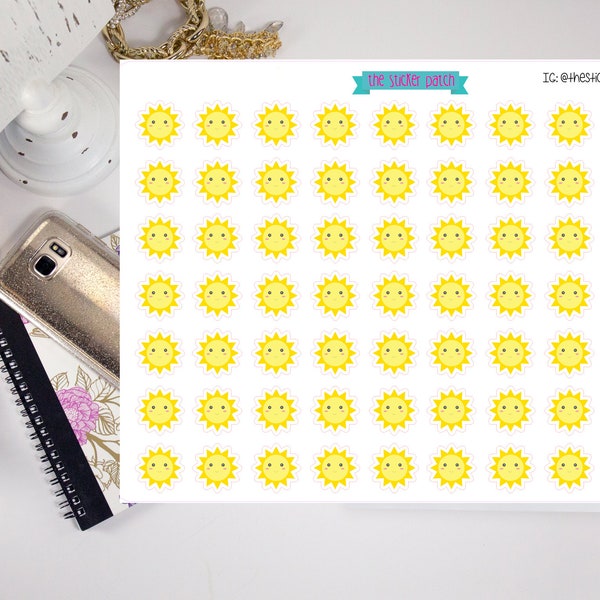 Sun Stickers - Etsy