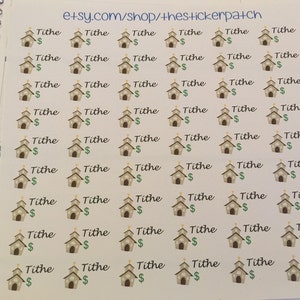 Tithe Planner Stickers, 52 Count Sheet - Stickers for Erin Condren ...