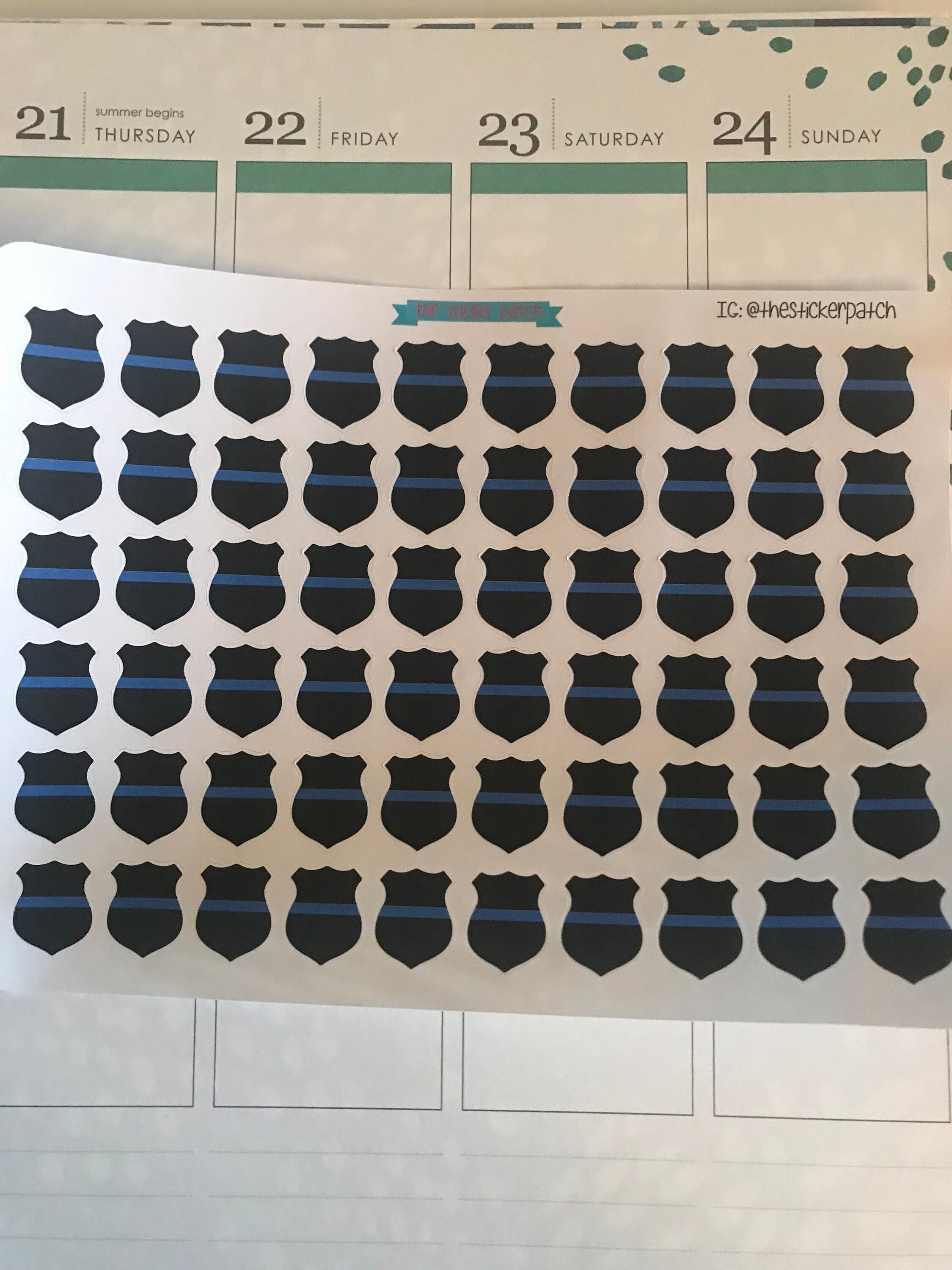 Police, Badge, Work, Planner Stickers -stickers for Planners, Journals ...