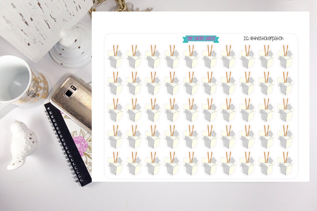 Take Out Planner Stickers - Stickers for Planners, Journals, Scrapbooks ...