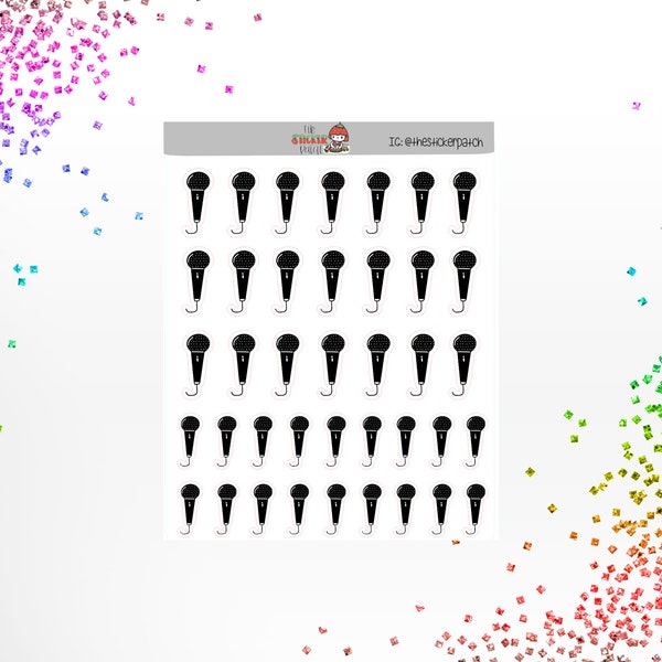 Microphone Stickers - Etsy