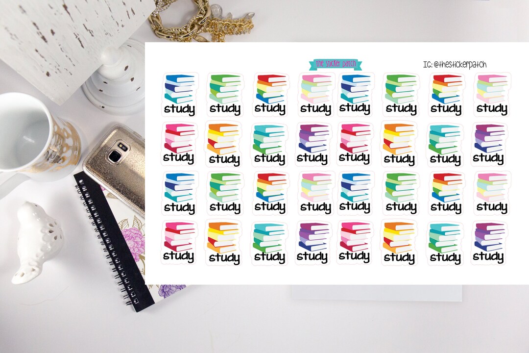 Study Planner Stickers - Set of 32 ,stickers for Planners, Journals ...