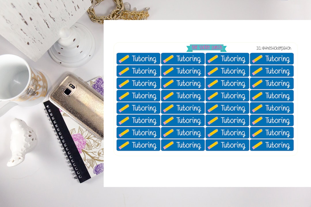 Tutoring Planner Stickers - Stickers for Planners, Journals, Scrapbooks ...