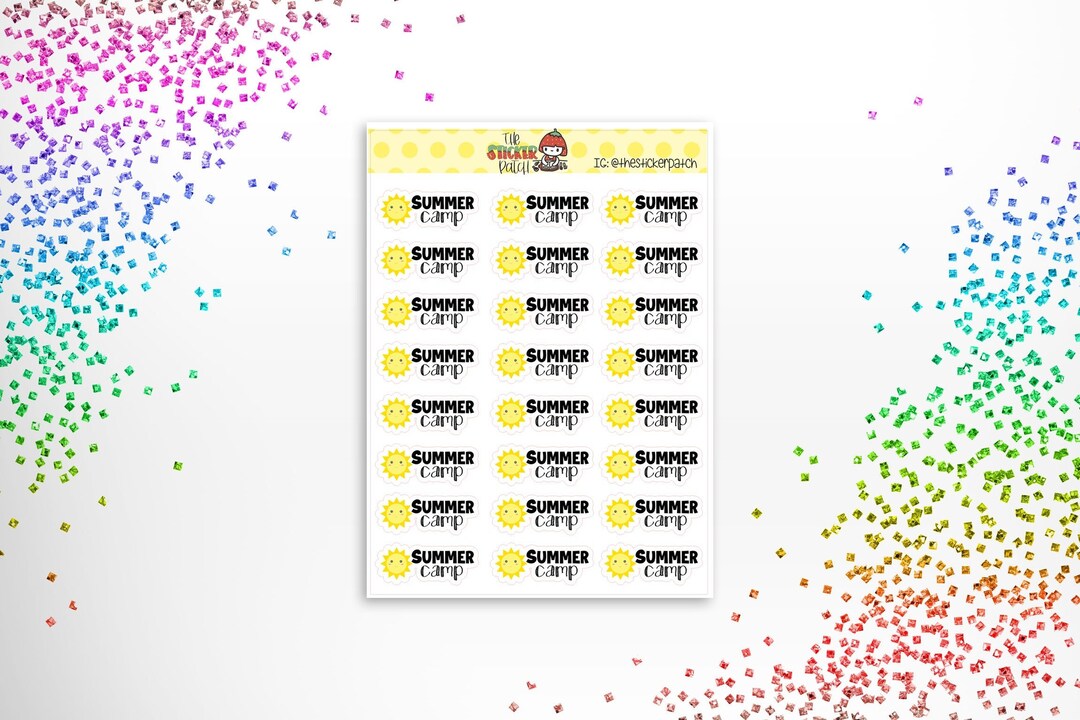 Summer Camp Stickers, Camp Stickers, Planner Stickers - Stickers for ...