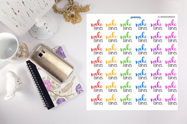 Make Copies Teacher School Planner Stickers Stickers for - Etsy