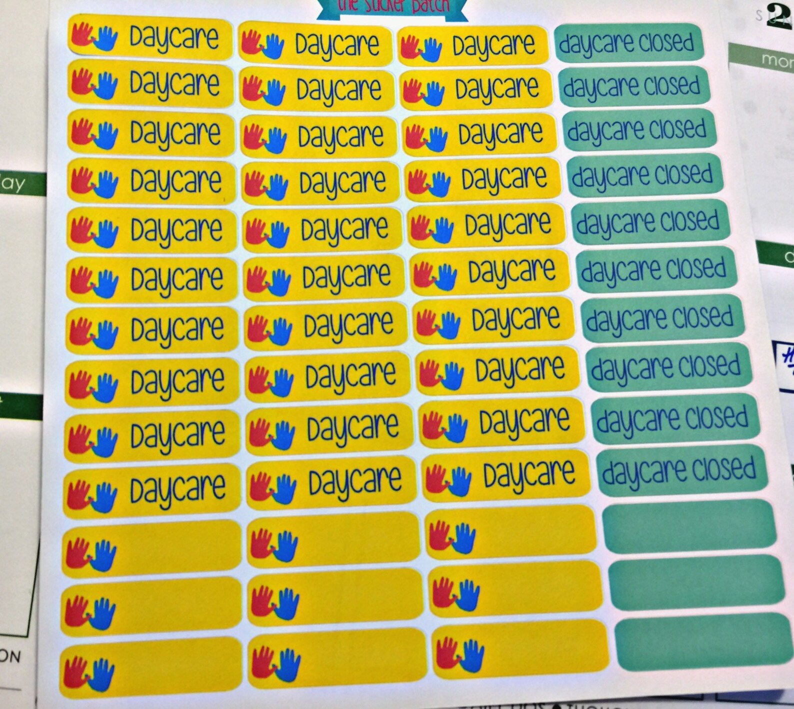 Daycare Childcare Reminder Planner Stickers stickers for | Etsy