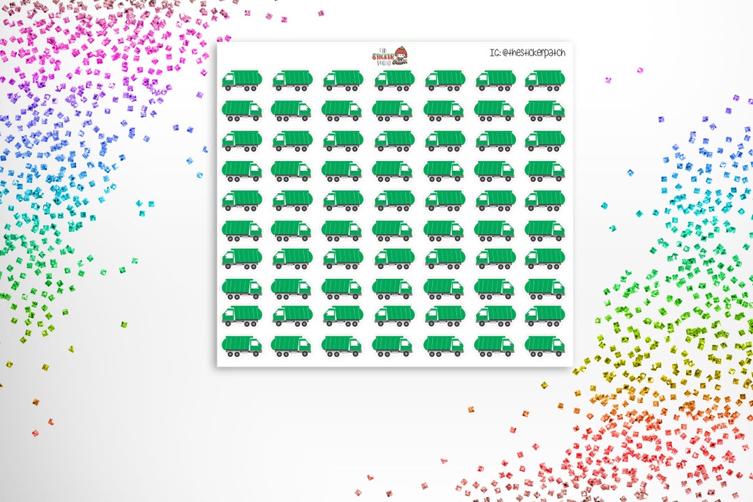 Garbage Truck, Trash Truck Stickers Appointments- Stickers for Planners ...