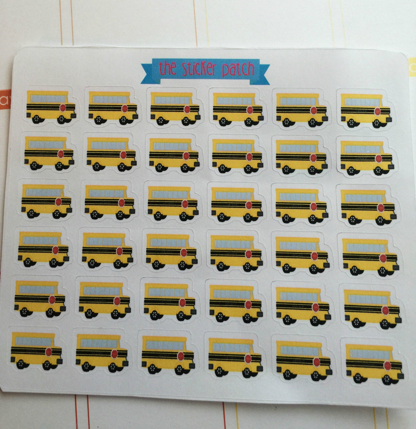 School Bus Planner Stickers - Stickers for Planners, Journals ...