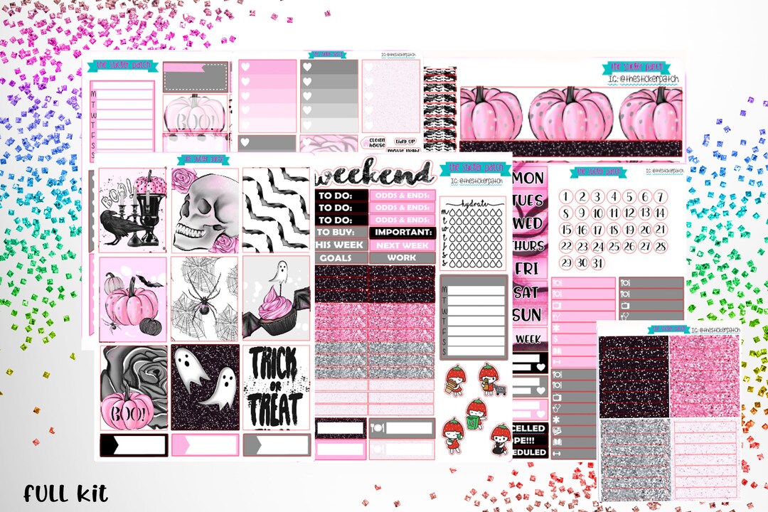 Wicked Pink FULL Weekly Planner Kit, Stickers Stickers for Planners ...
