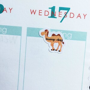Camel Hump Day Planner Stickers, 20 or 64 Count - Stickers for Planners ...