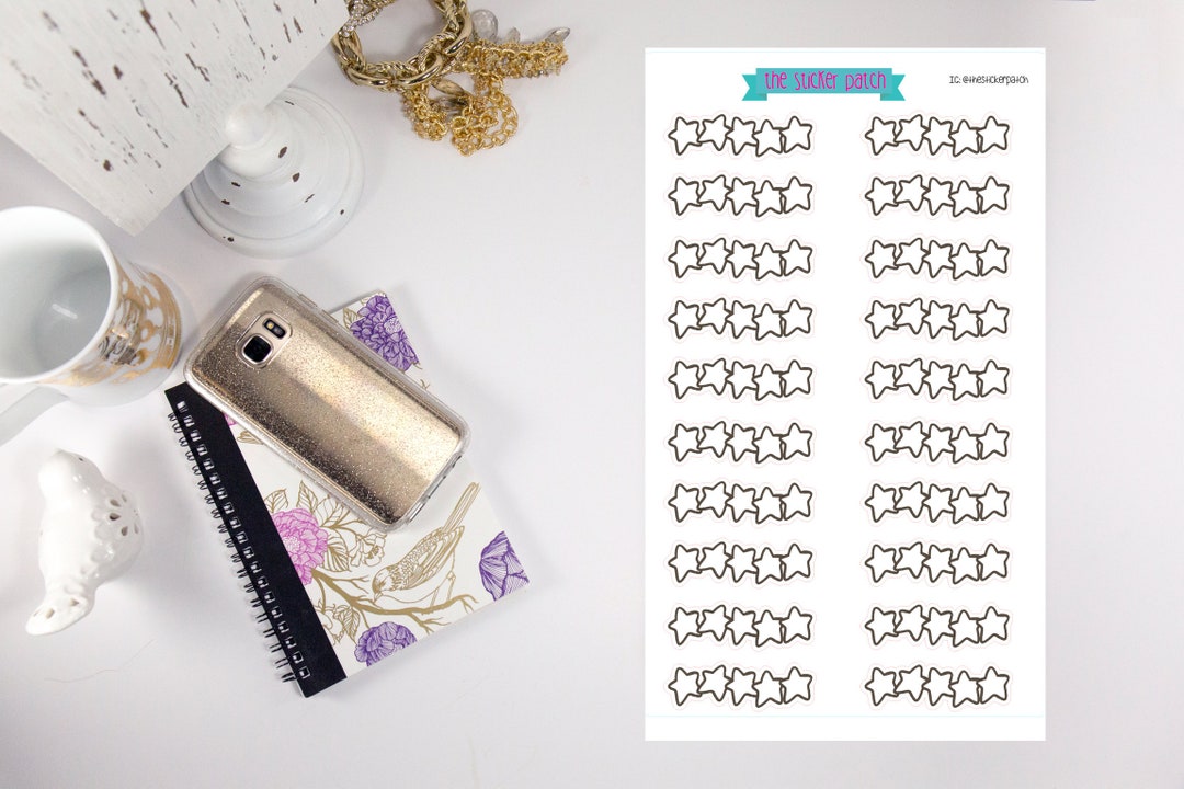 Stars, Movie, Tv Show Rating Stickers, Stickers for Planners, Journals ...