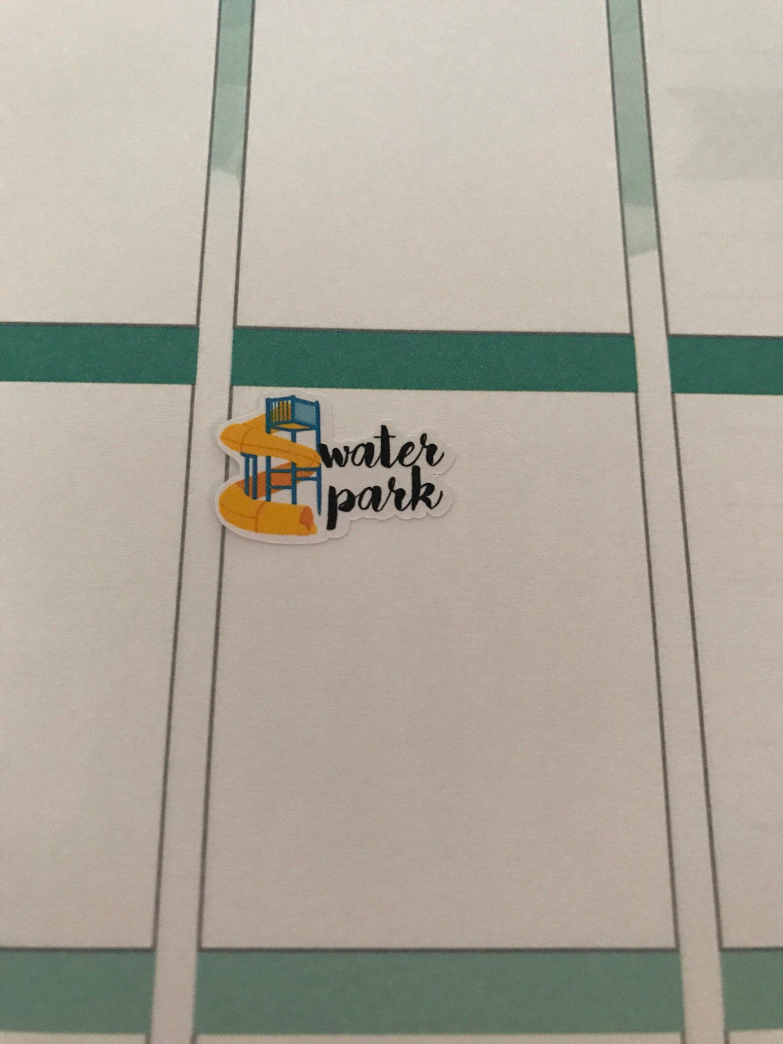 Water Park Planner Planner Stickers - Stickers for Planners, Journals ...