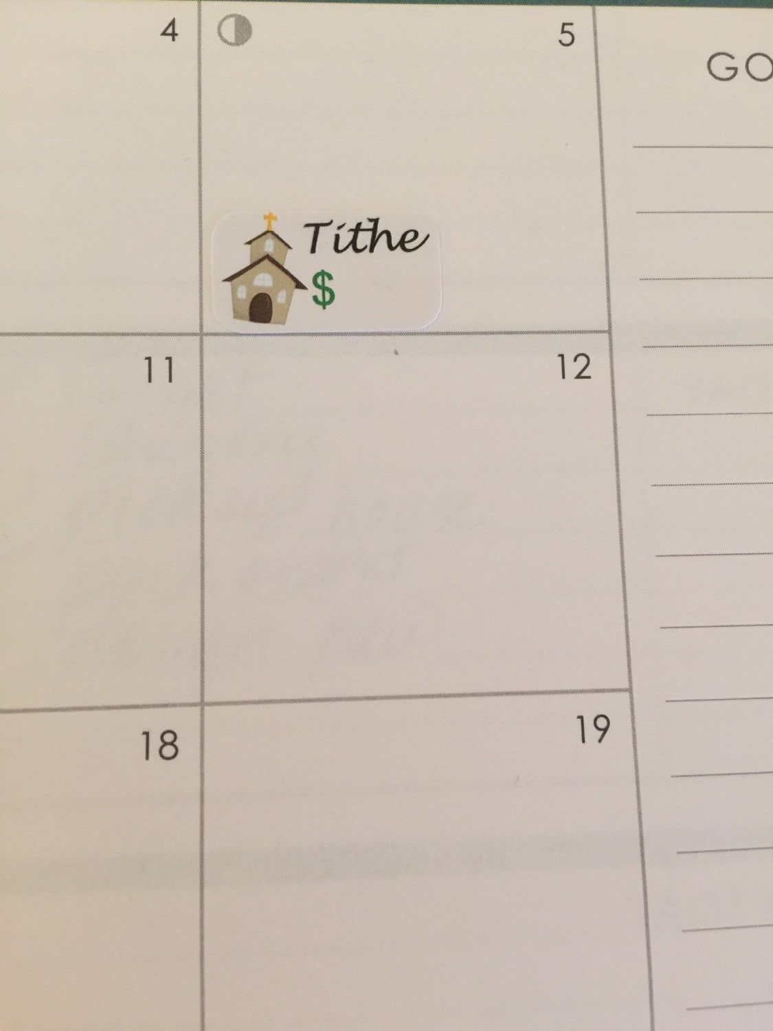Tithe Planner Stickers 52 Count Sheet Stickers for Erin | Etsy