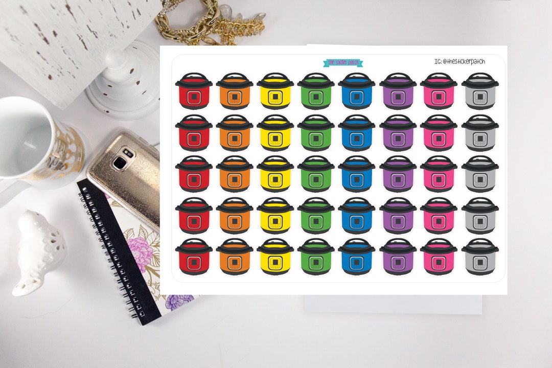 Instant Cooker Planner Stickers - Stickers for Planners, Journals ...