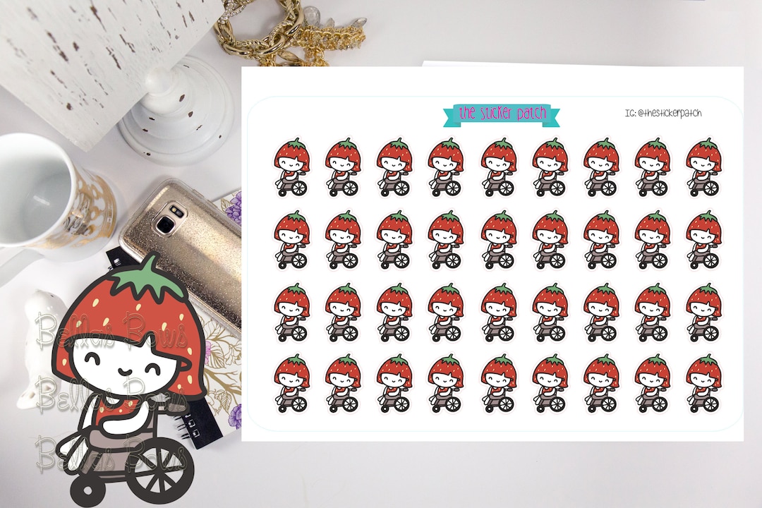 Miss Berry Wheelchair, Wheel Chair, Character, Stickers, Stickers for ...