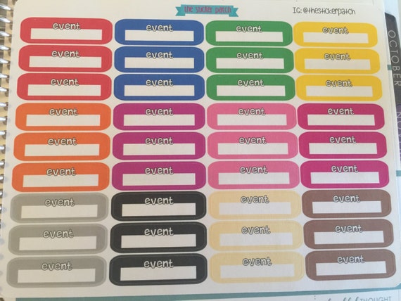 Event Write in Stickers Stickers for Planners Journals | Etsy