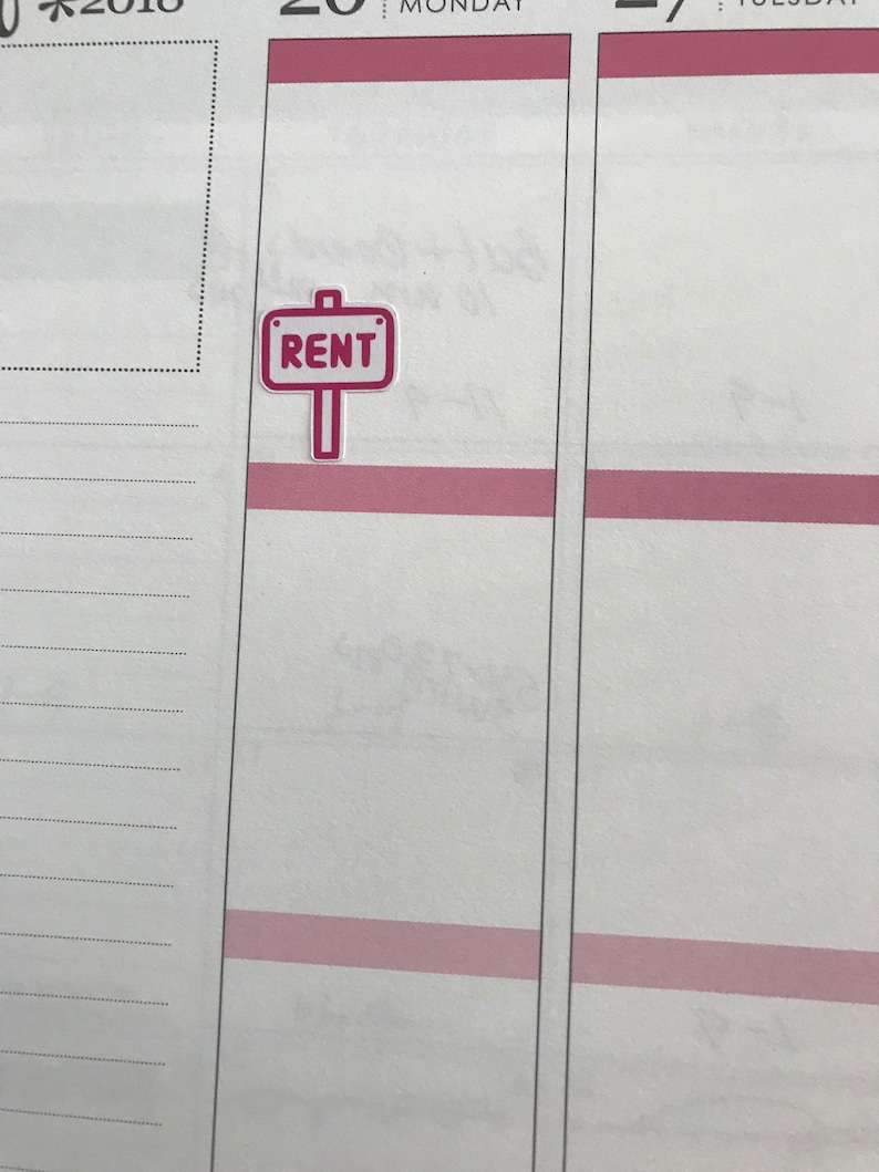 Rent Planner Stickers Stickers for Planners Journals - Etsy