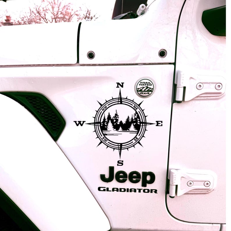 Compass Tree Lake Vinyl Decal for Cars ,laptops and Any Smooth Hard ...