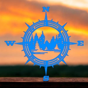 Compass Tree Lake Vinyl Decal for Cars ,laptops and Any Smooth Hard ...