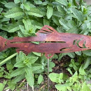 Rusty Metal Lake Trout Wall and Garden Art Made Out of Steel With Matte ...