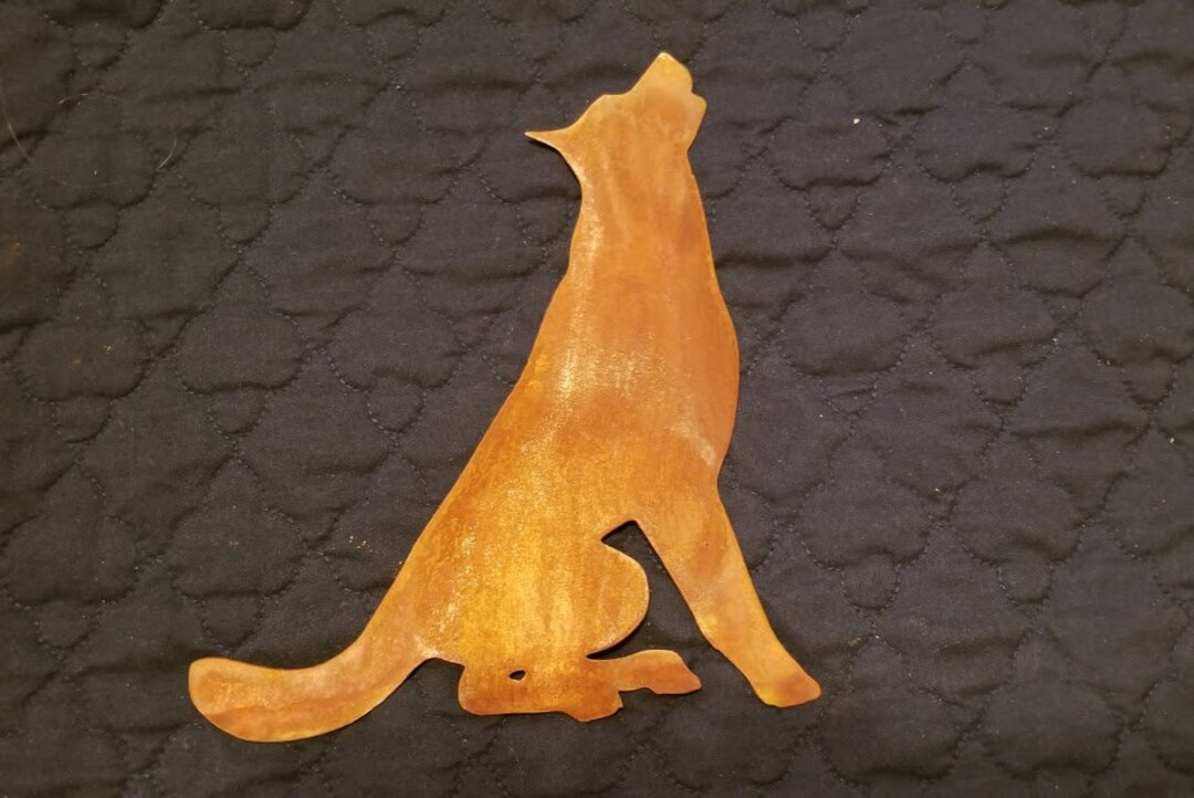 Rusty Wolf Made Out of 18 Gauge Steel Wall Art Garden Art Wild Life - Etsy