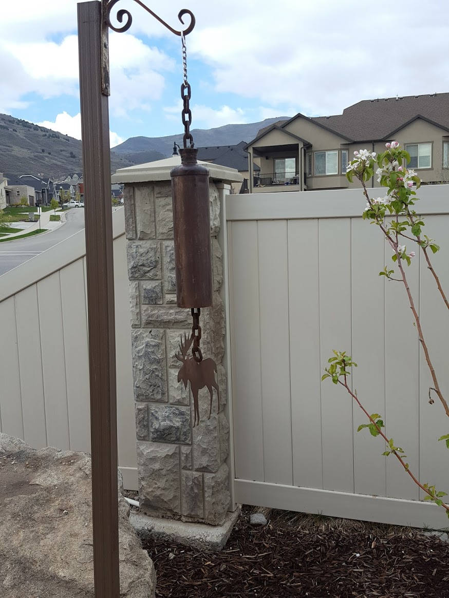 Moose bell,bronze rust patina,wildlife,garden art,hand made,recycled steel,