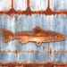 Rusty Metal Lake Trout Wall and Garden Art Made Out of Steel With Matte ...