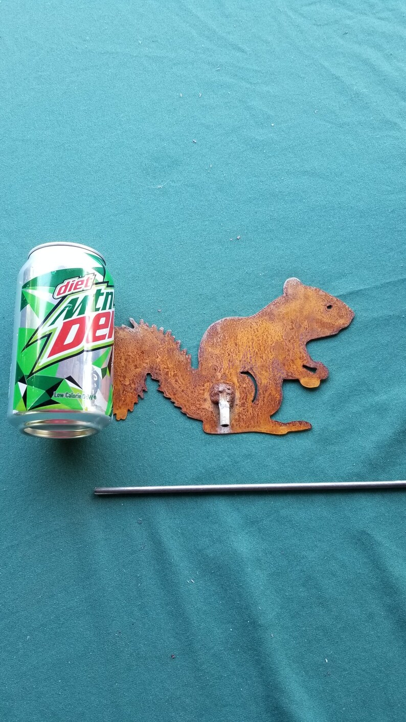 Rusty Squirrel Made Out of 18 Gauge Steel With 12in Detachable Stake - Etsy