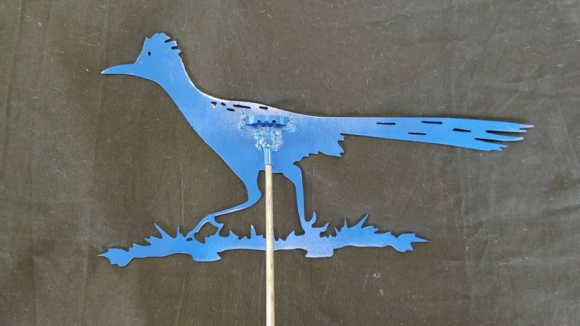 Blue Roadrunner, Wall and Yard Art,southwestern, Garden Decoration, - Etsy