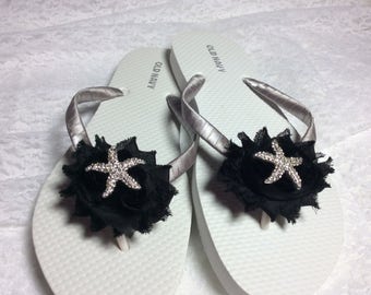 Starfish flip flops | Etsy