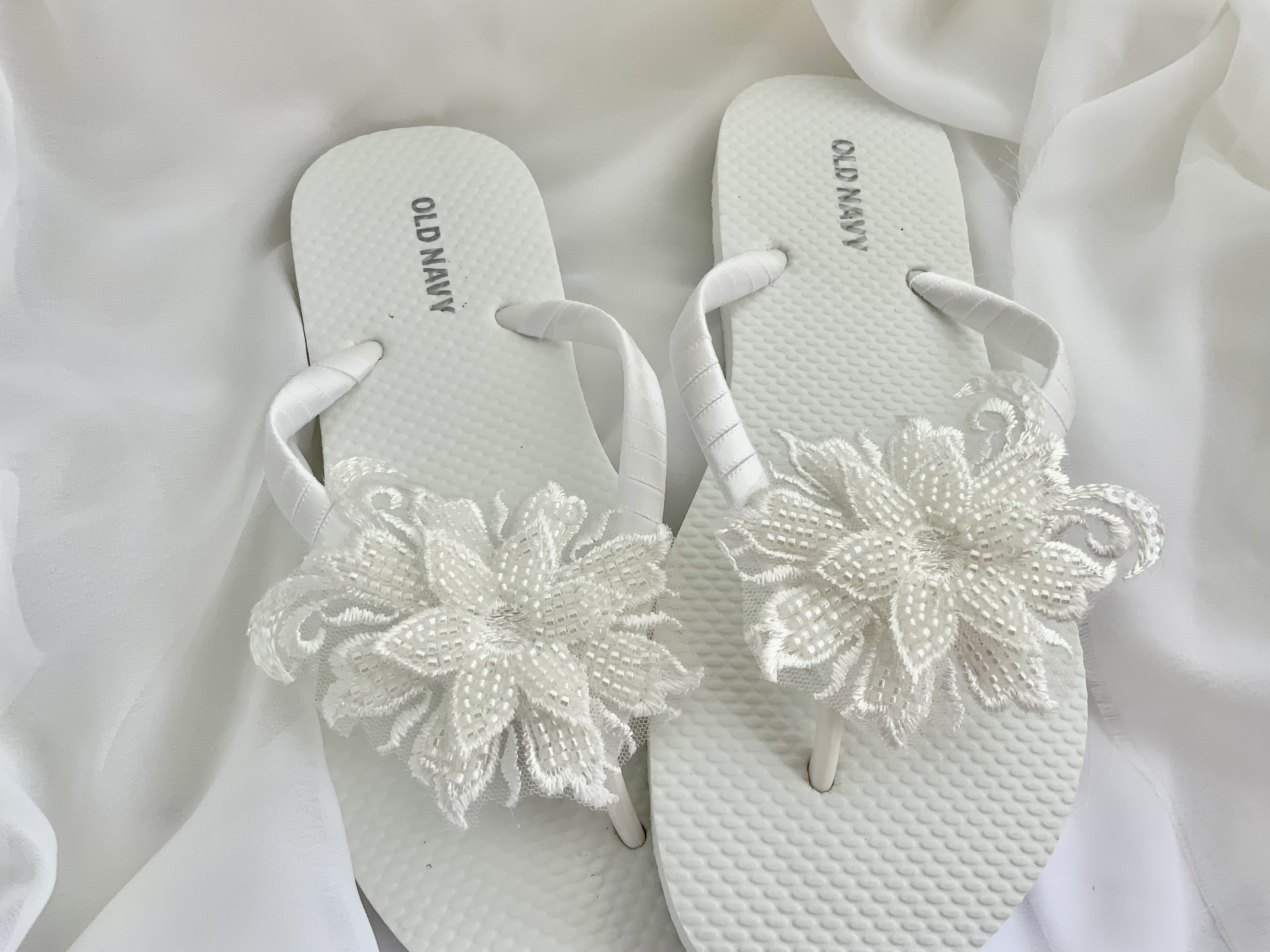 Bridal Beaded Lace Flip Flop Wedding Flip Flops Bridal - Etsy