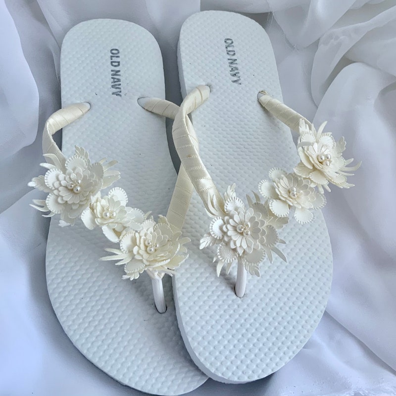 Pearl Flip Flops - Etsy