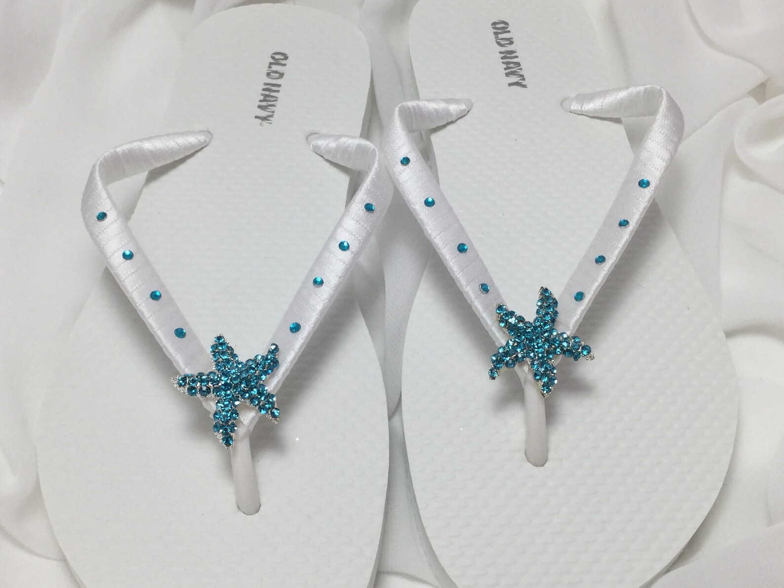 Starfish Bridal Flip Flops Turquoise Flip Flop Starfish - Etsy