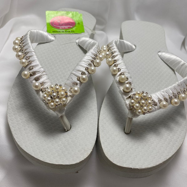 Pearl Flip Flops - Etsy