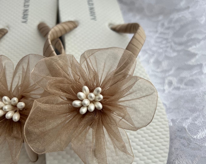 Bridal Flower, Flip Flop Clips, Wedding Accessories, White Daisy ...