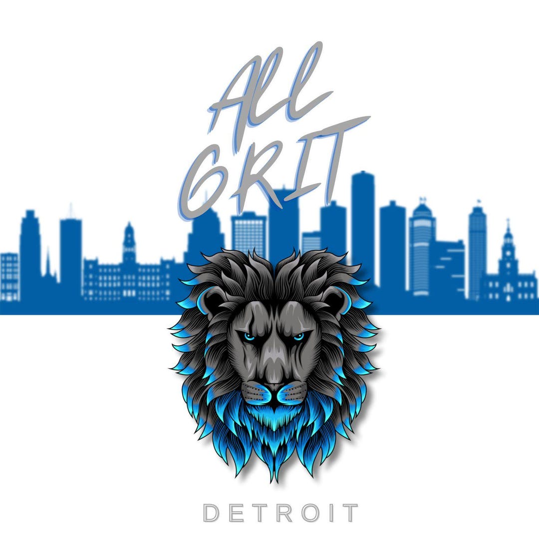 Detroit Lions All Grit PNG & SVG - Etsy Canada