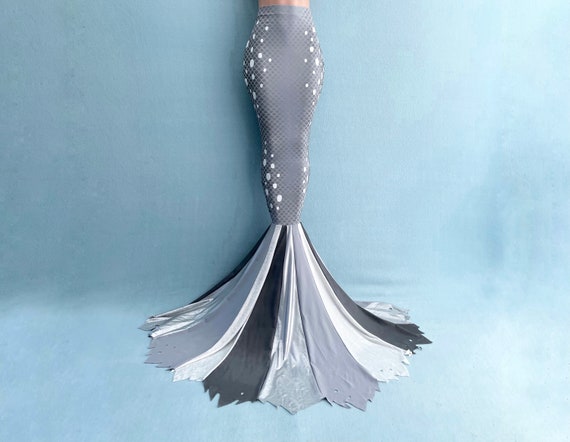 Ghostly Gray Angelfish Mermaid Tail Women's Size Medium - Etsy