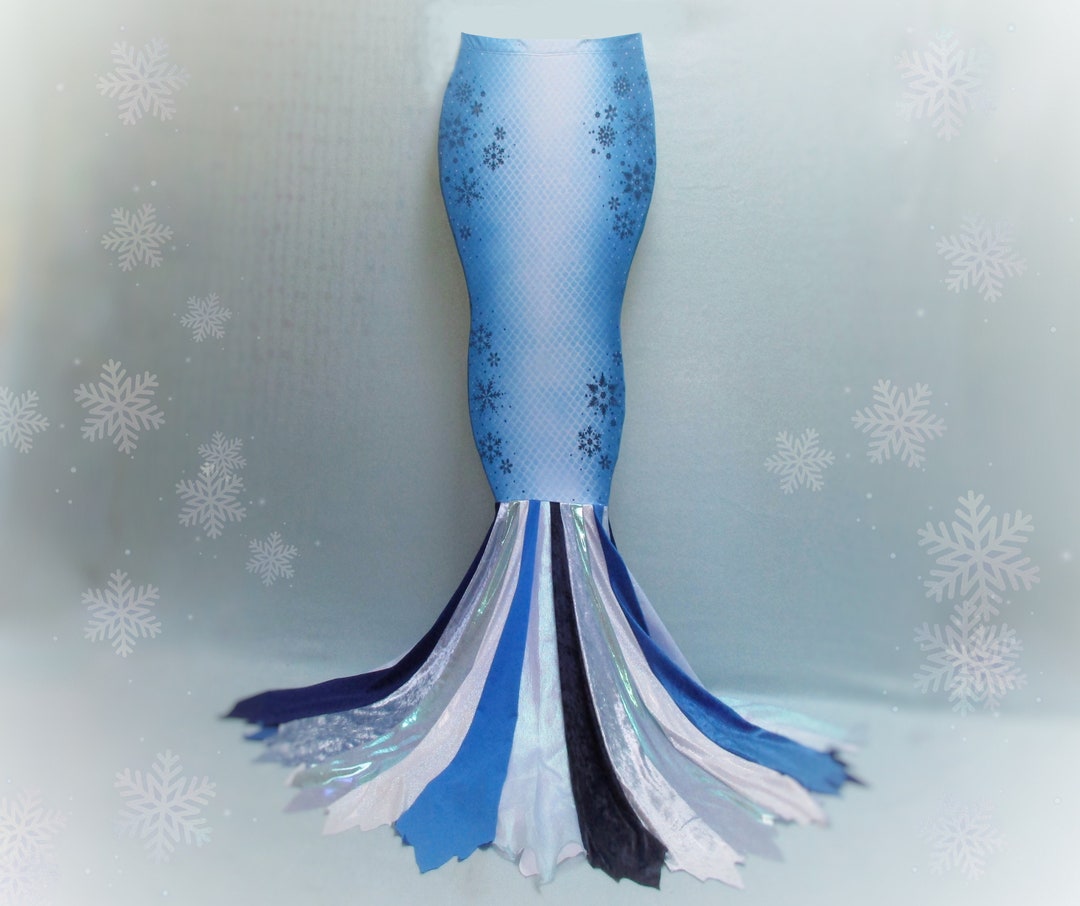 Frozen Icequeen Swimmable Angelfish Mermaid Tail, Women's Goddess Size ...