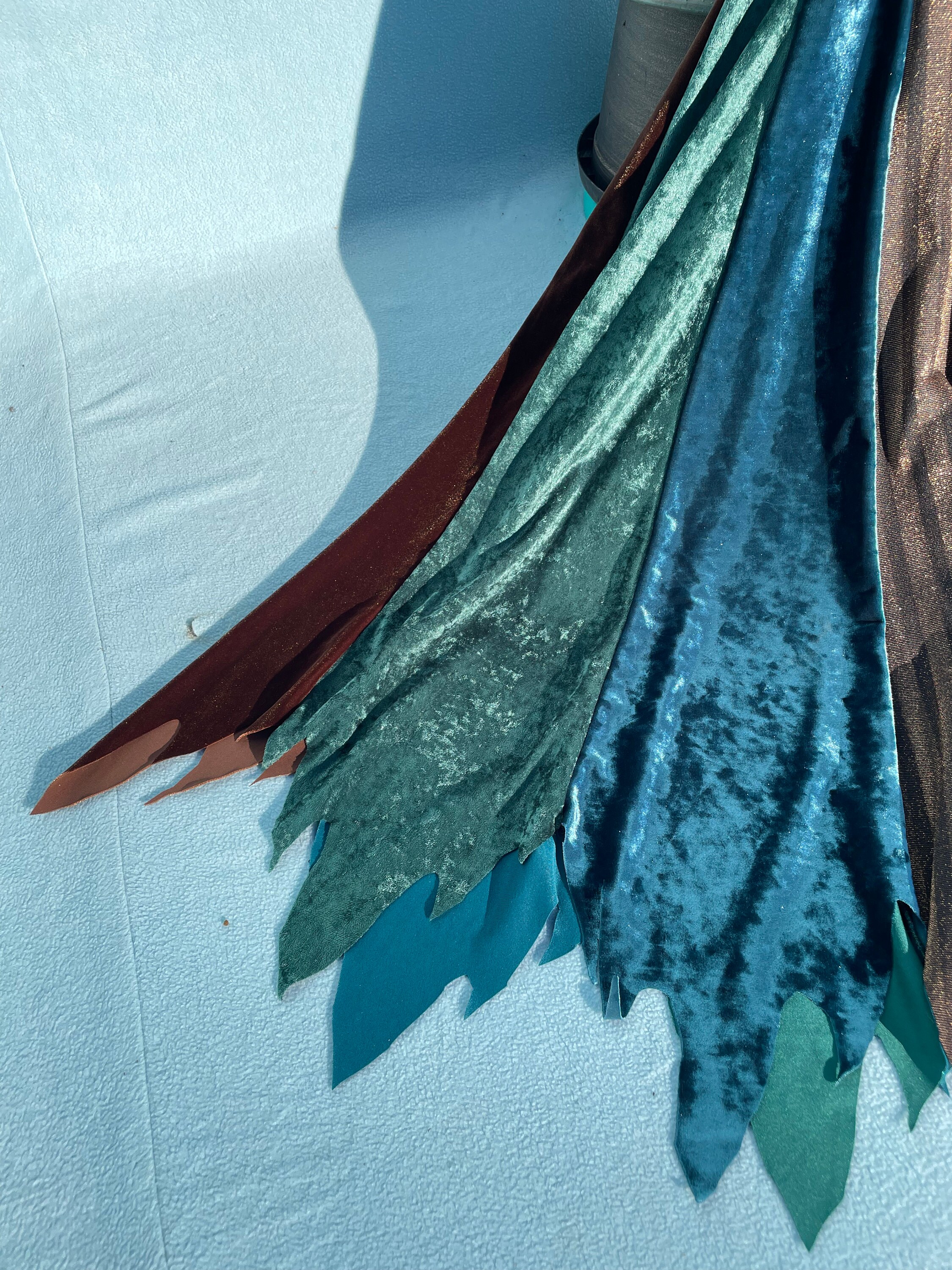 Teal and Copper Angelfish Mermaid Tail Sunken Treasures - Etsy