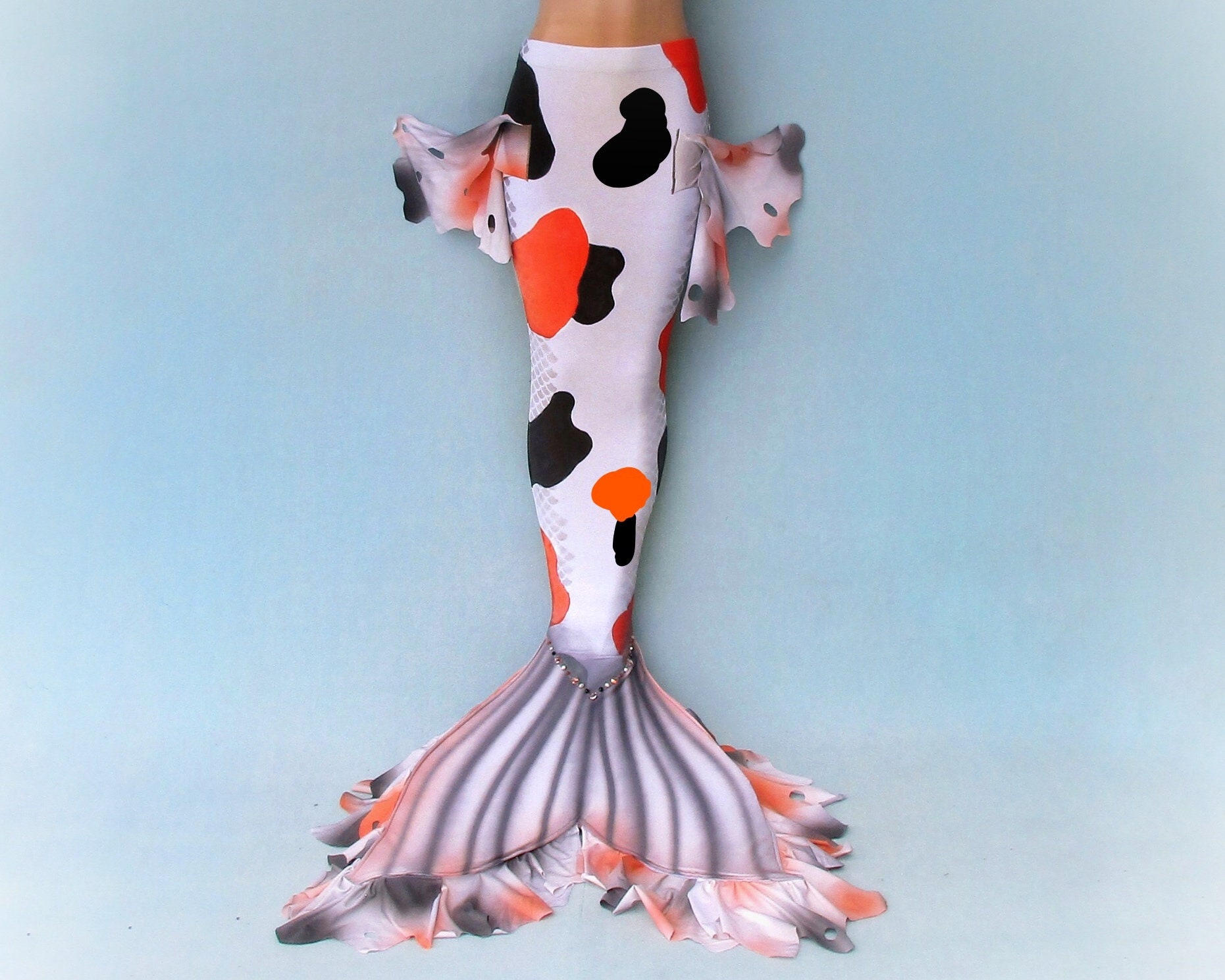 Koi Fish Mermaid Tail Swimmable Fabric Mermaid Tail for | Etsy