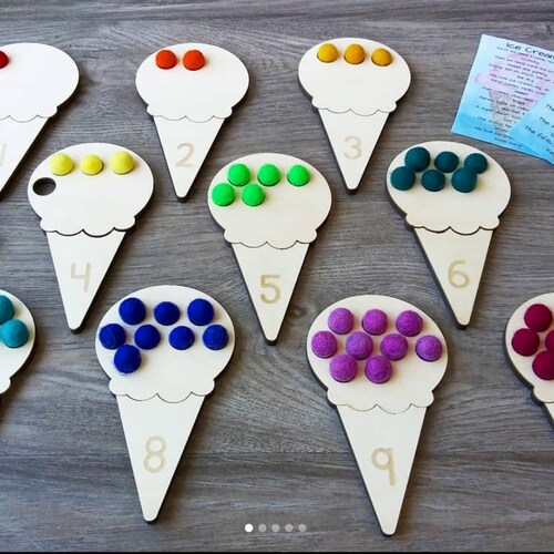 Ice Cream Counting Montessori Math Preschool Homeschool - Etsy