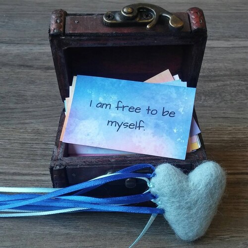 Positive Affirmation Treasure Box Fidget Toy Peace - Etsy