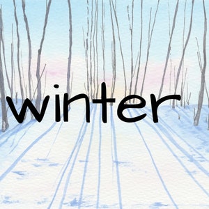 Winter Word Wall Word Winter 3 Part Cards Winter Montessori - Etsy