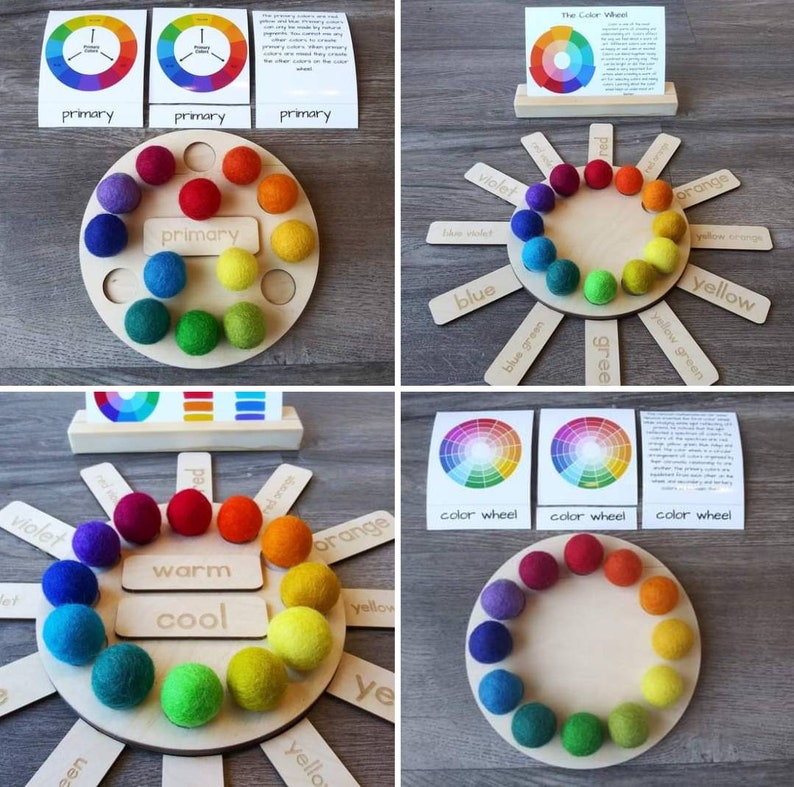 Color Wheel Color Theory Colors Montessori Waldorf Art - Etsy