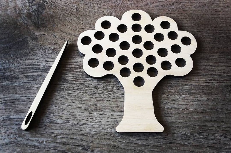 Threading Work Lacing Toy Montessori Fine Motor Waldorf - Etsy