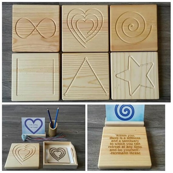 Complete Set Mindful Breathing Boards and Stencils | Etsy