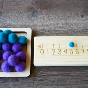 Number Sentence Sand Tray, Number Line, Ten Frame, Montessori Math ...