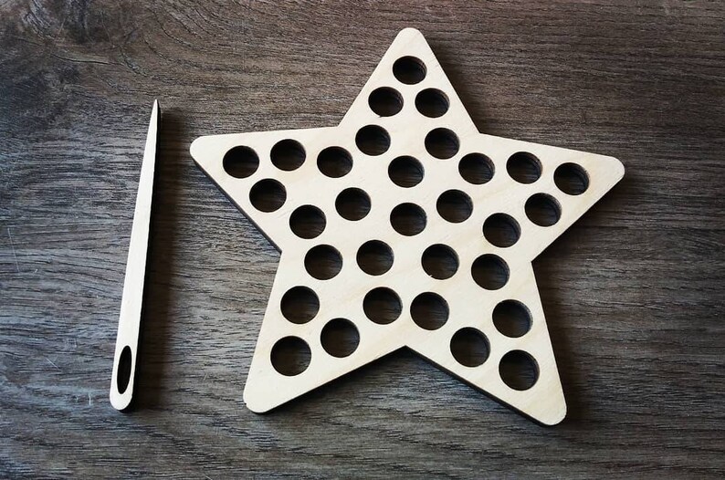 Threading Work Lacing Toy Montessori Fine Motor Waldorf - Etsy