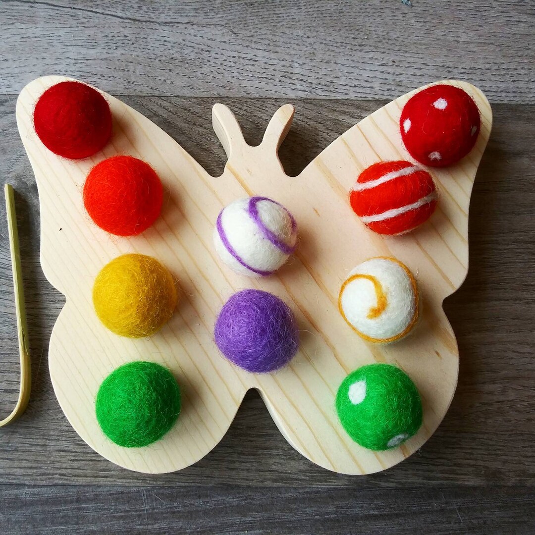 Butterfly Ten Frame, Montessori, Math, STEM, Preschooler, Wooden Toys ...